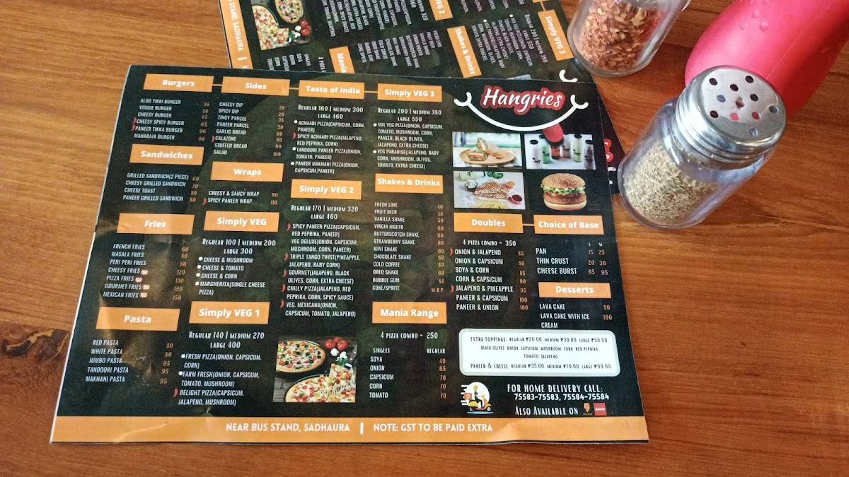 Menu at Hangries Sadhaura Italian & Chinese Restaurant, Sadhaura