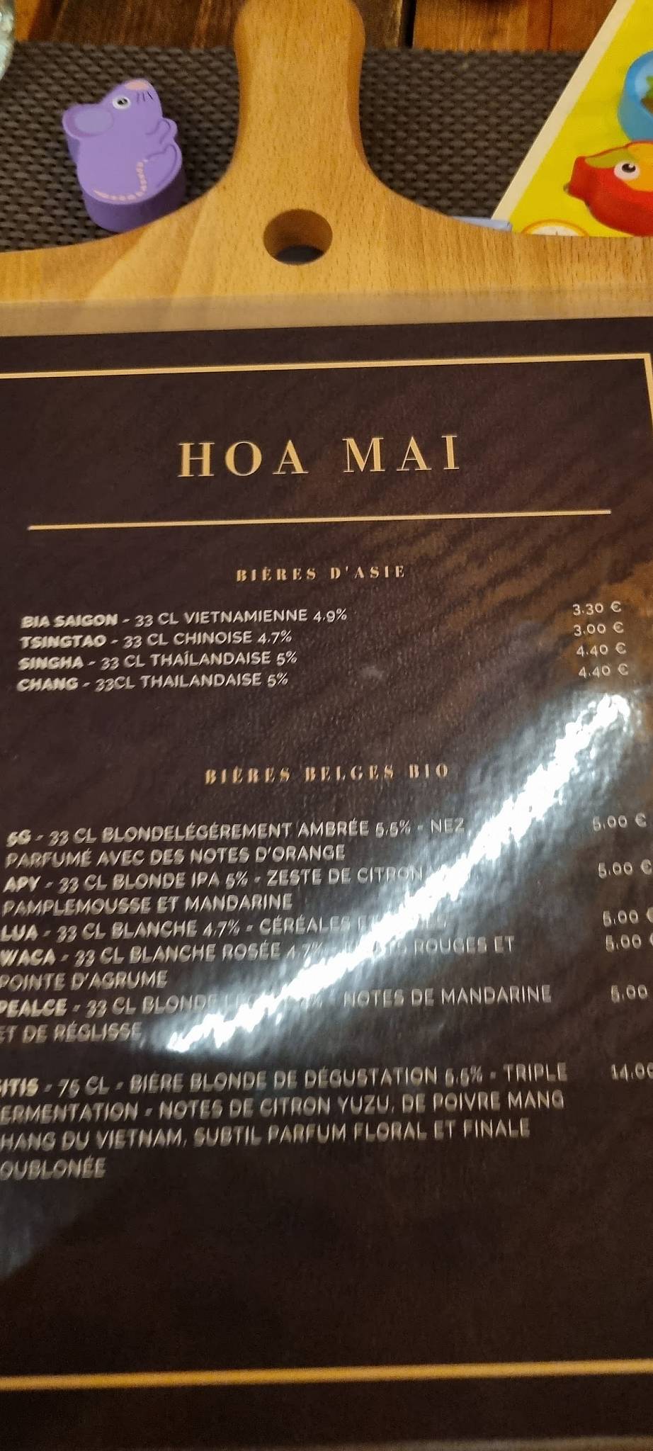 Speisekarte von Restaurant Hoa Mai, Dour