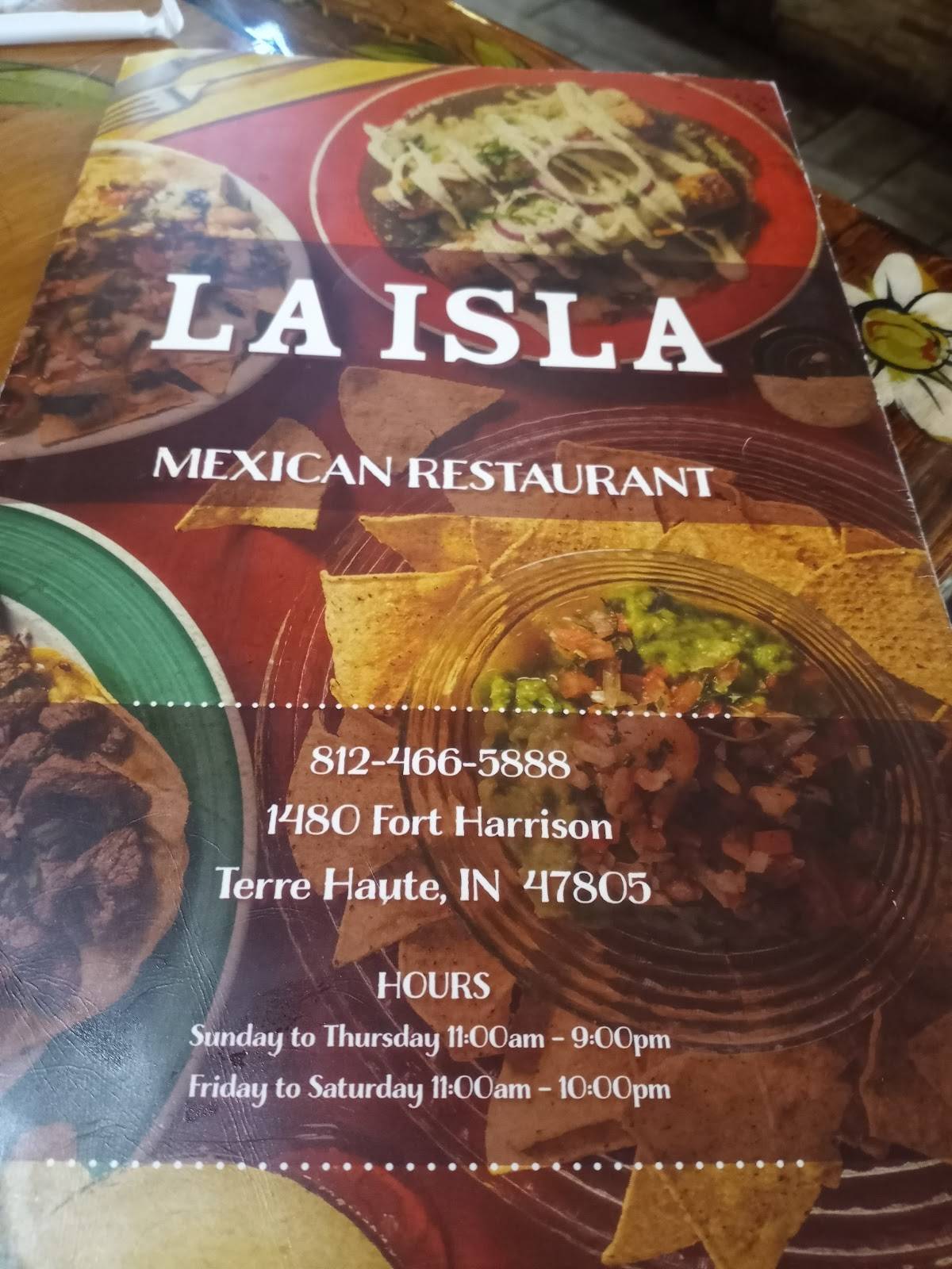Menu at La Isla Mexican Restaurant, Terre Haute, Fort Harrison Rd