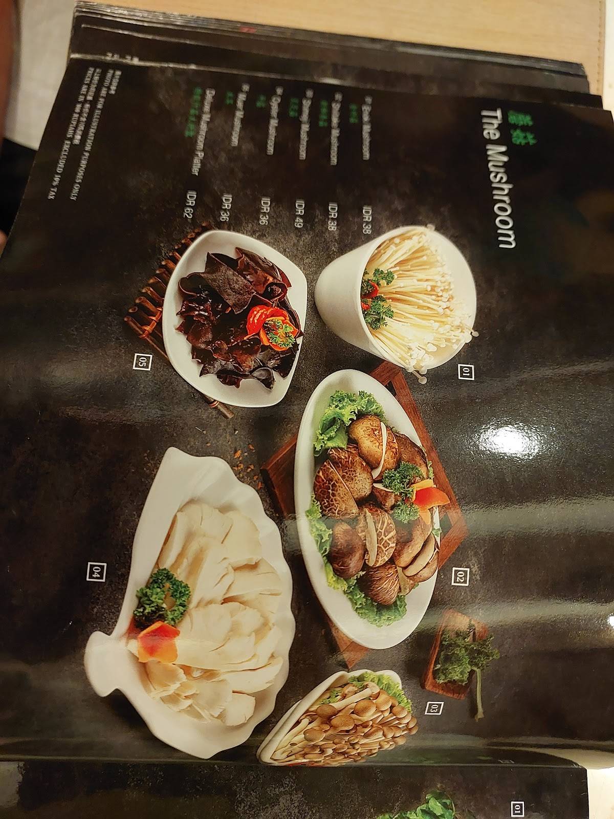 Menu at Little Sheep Hot Pot restaurant, West Jakarta, Apartment Complex