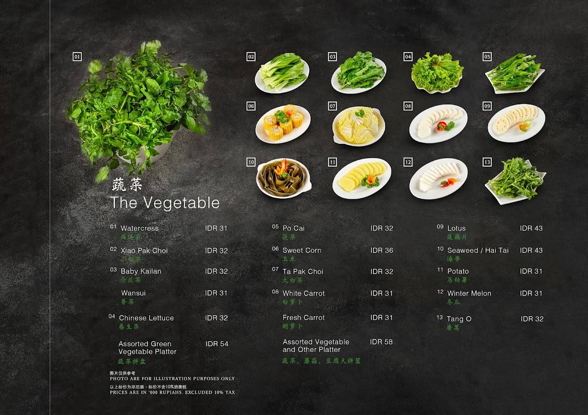 Menu at Little Sheep Hot Pot restaurant, West Jakarta, Apartment Complex