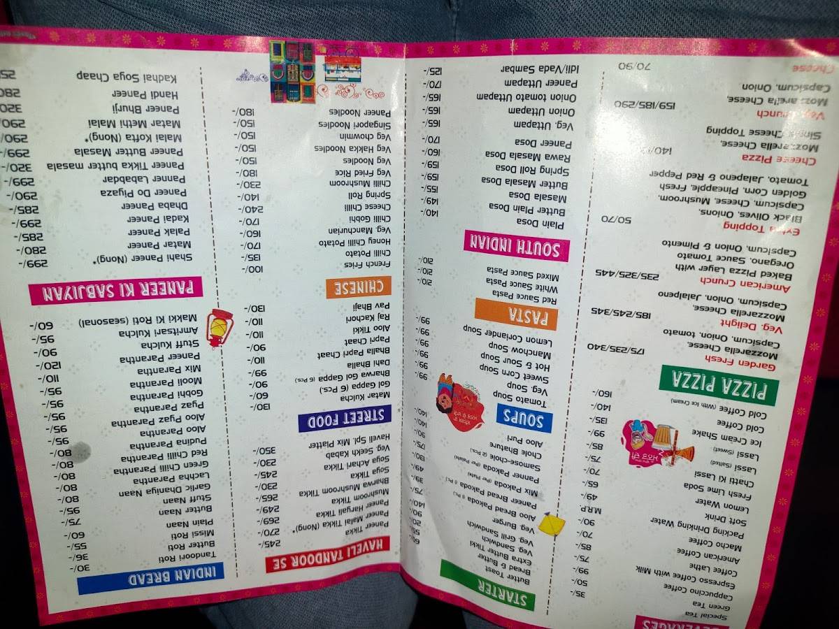 Menu at Mannat Haveli Murthal, Murthal