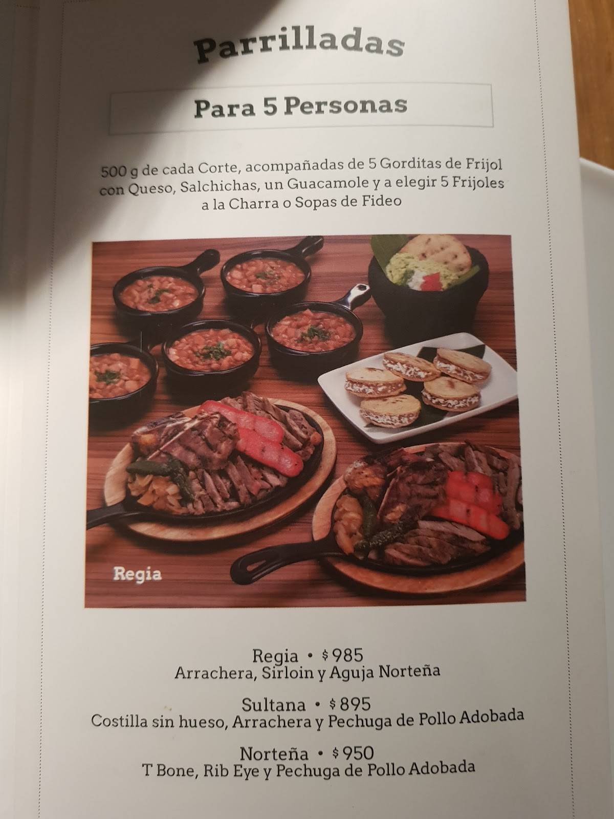 Carta del restaurante Noreste Grill, Monterrey, Av. Abraham Lincoln ...