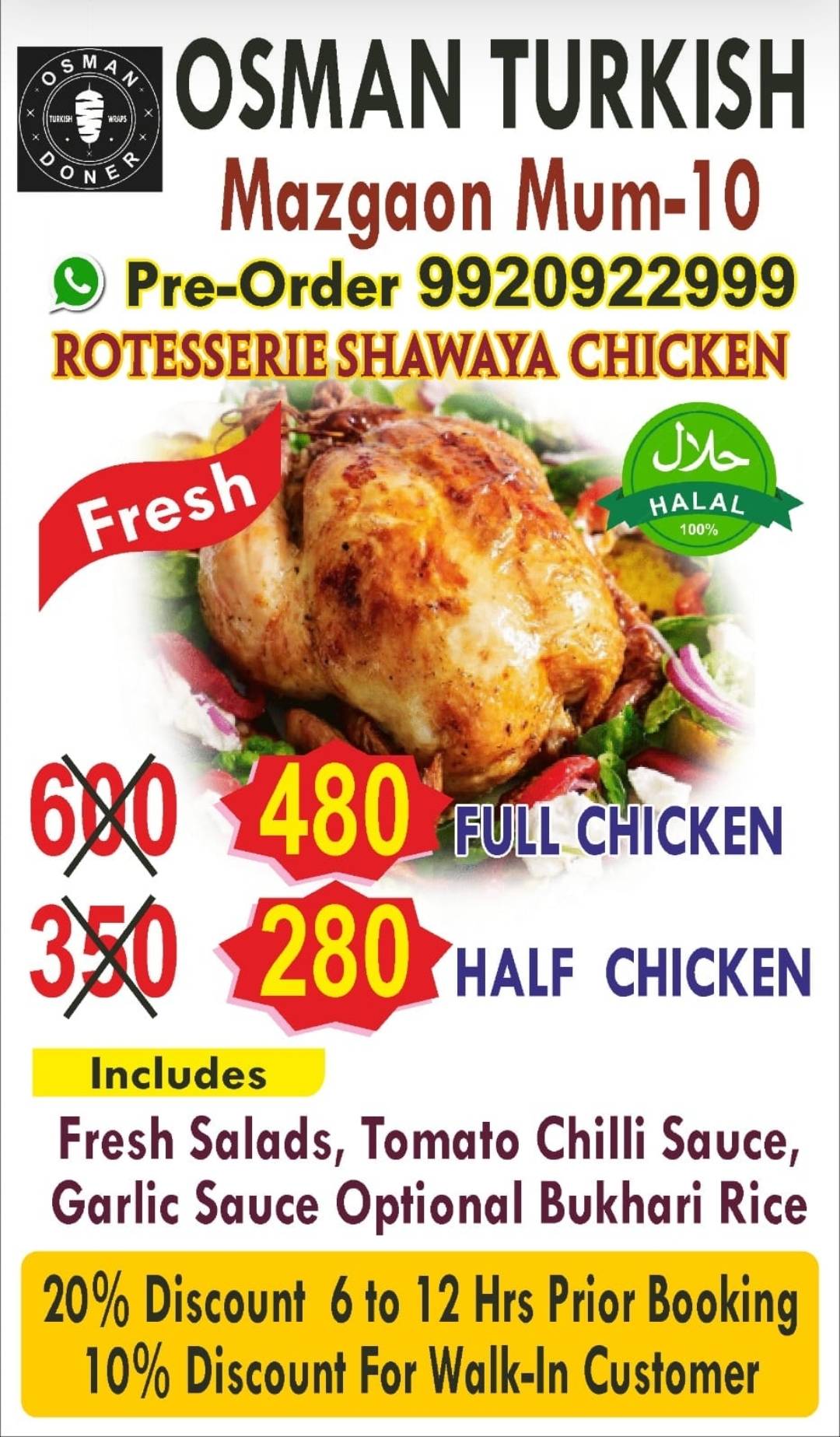 Menu at OSMAN AUTHENTIC TURKISH DONER KEBAB & FALAFEL, Mumbai