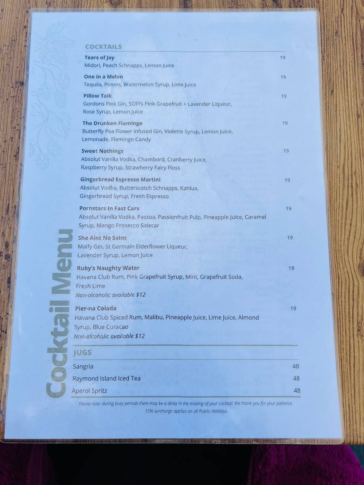 Menu at Pier 70 Bar & Restaurant, Paynesville