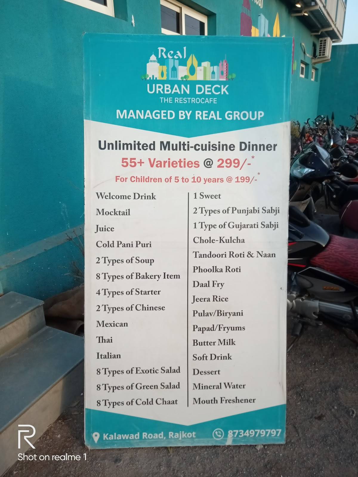 Menu at REAL URBAN DECK THE RESTRO CAFE, Rajkot