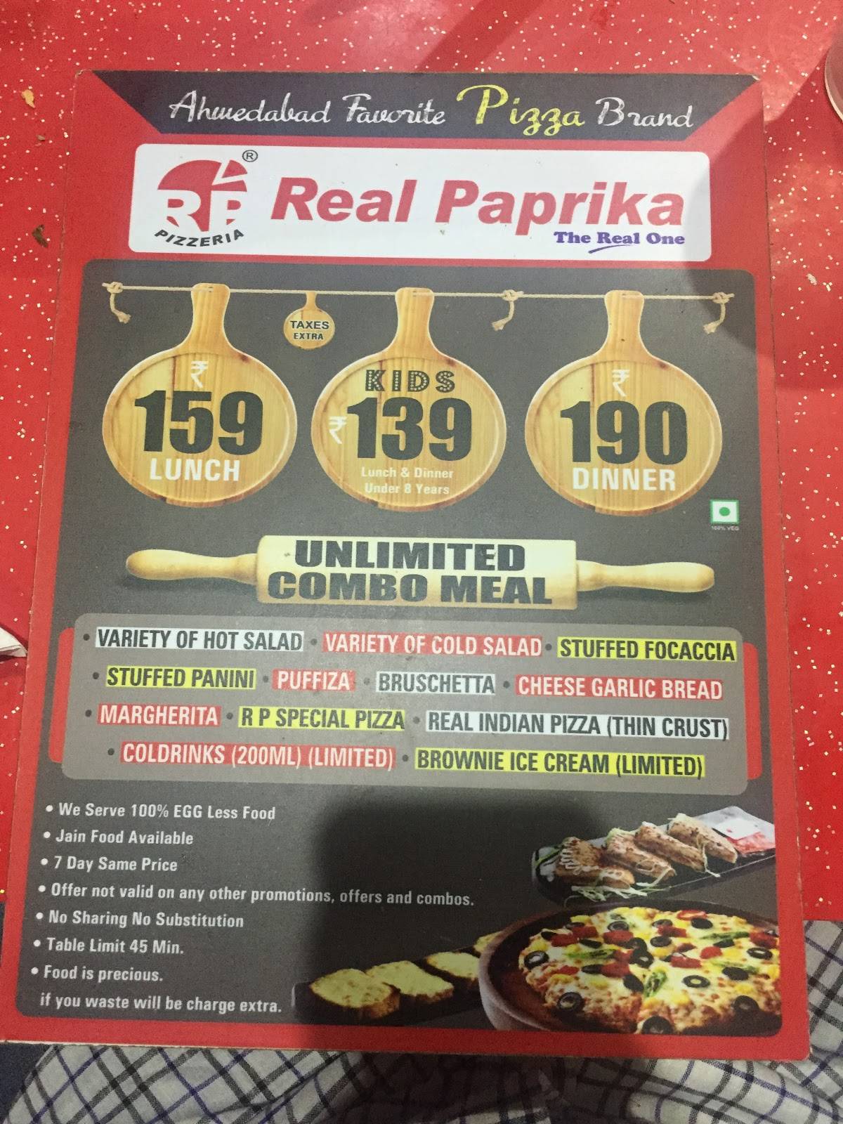Menu at Real Paprika, Gandhinagar, Shop no.387