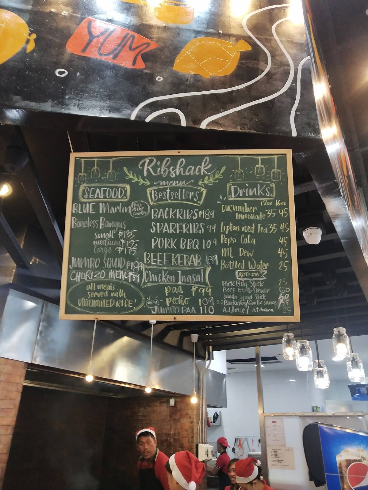 Menu at Ribshack restaurant, Cebu City, Sm Seaside