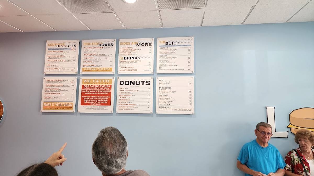 Menu at Rise Southern Biscuits Righteous Chicken restaurant, Thousand Oaks