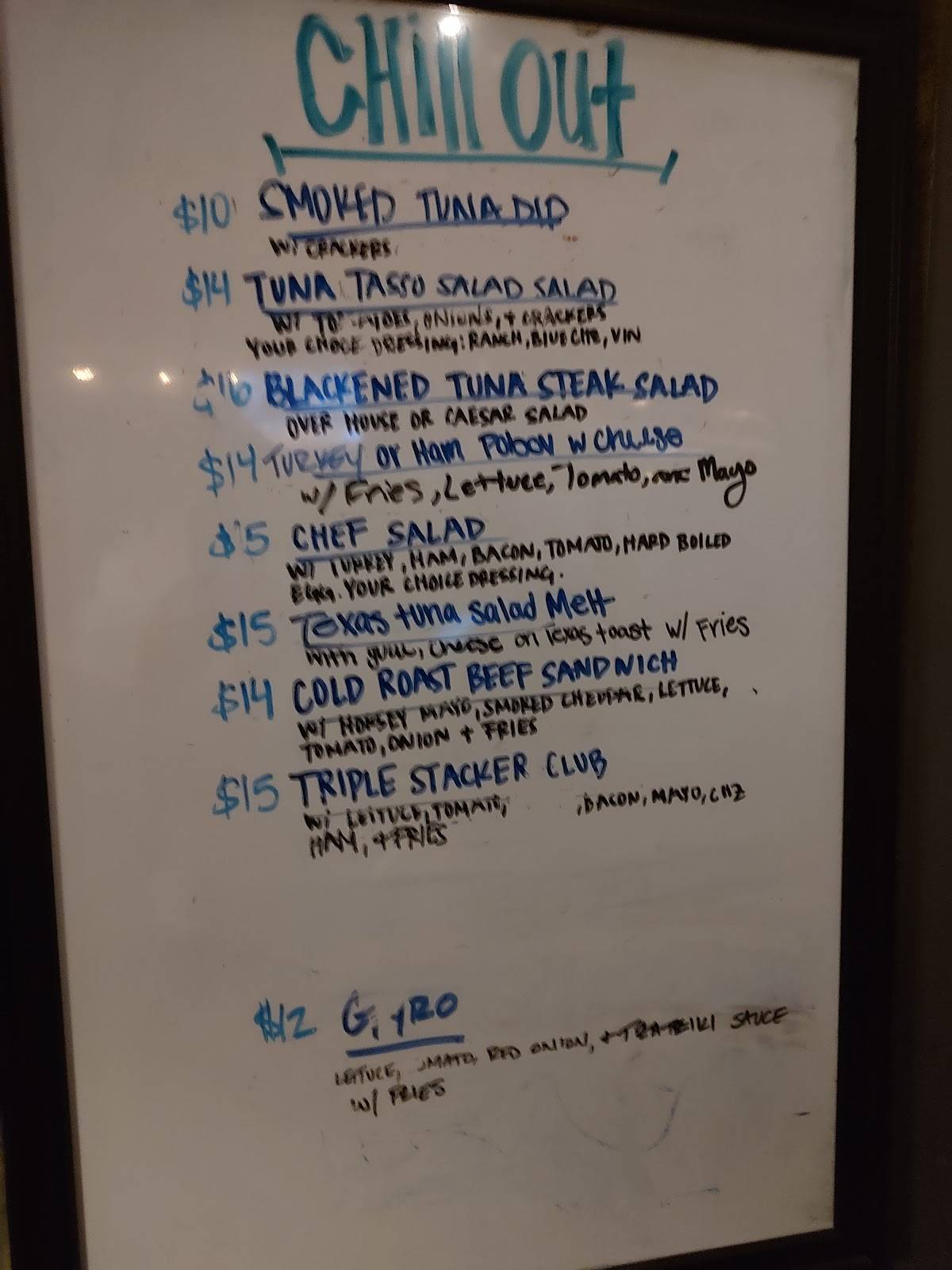 Menu at The River Shack restaurant, Mobile, Marina Dr S
