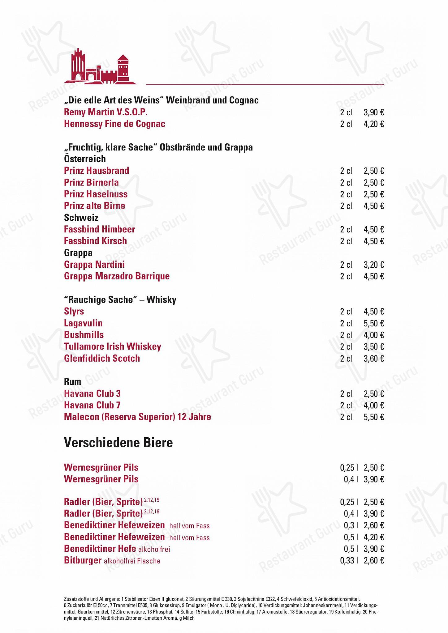 Speisekarte von Röbler Thor restaurant, Wittstock/Dosse