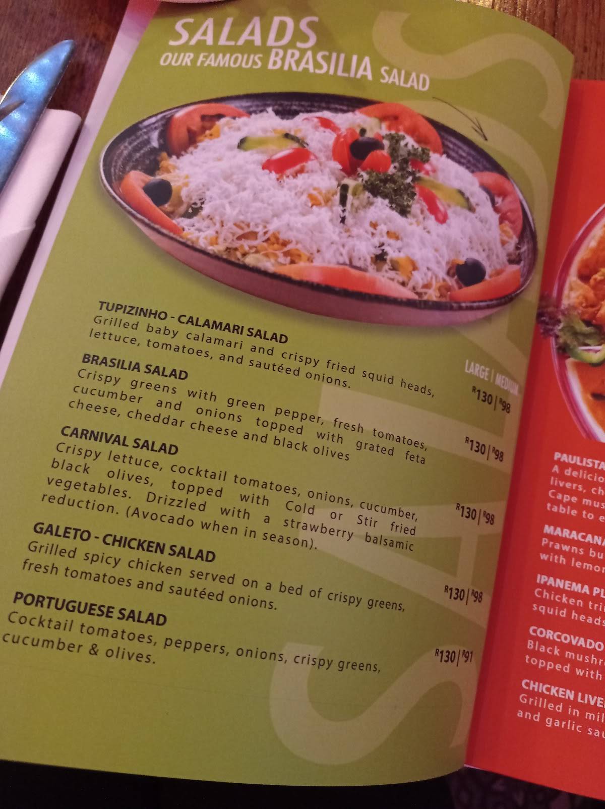 Menu at Rodizio Grill & Tapas restaurant, Sandton, Melrose Arch