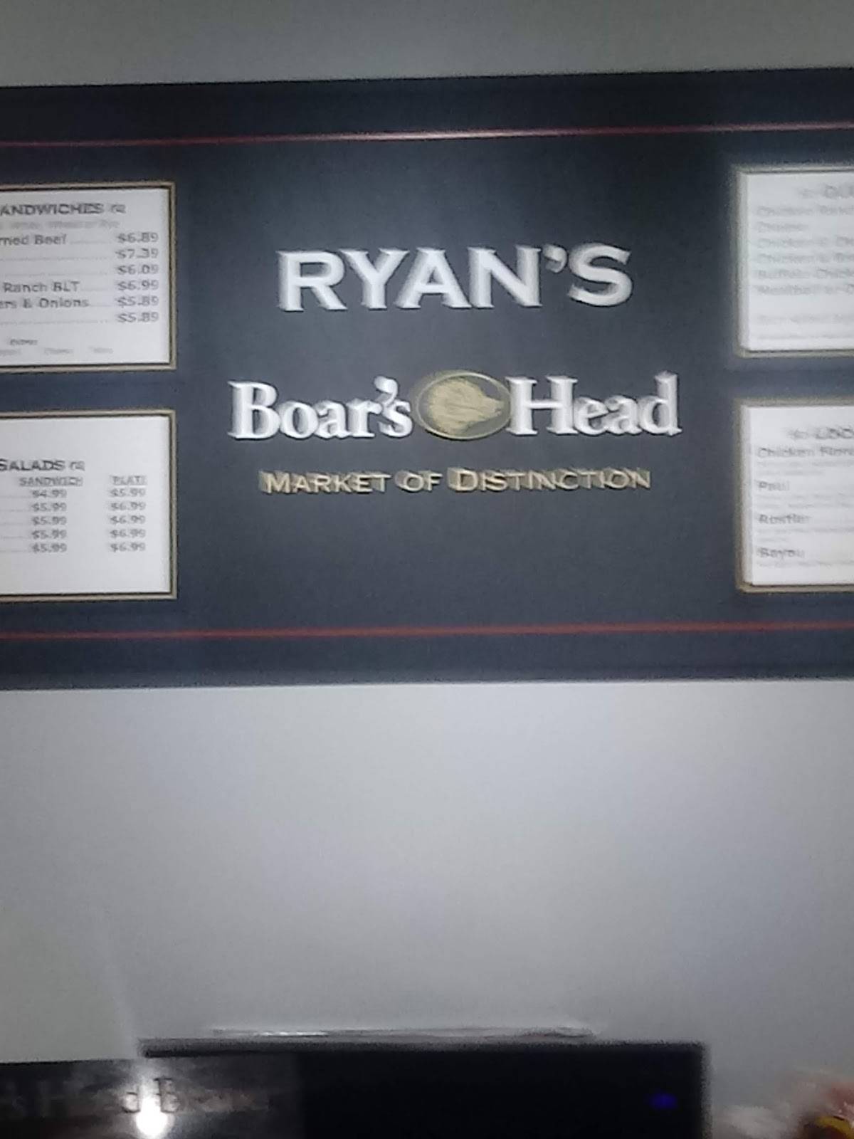 Menu at Ryan's Deli restaurant, Lords Valley, 707 PA-739