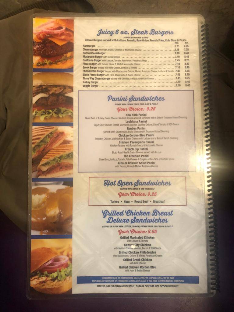 Menu at Silver Spring Diner restaurant, Mechanicsburg