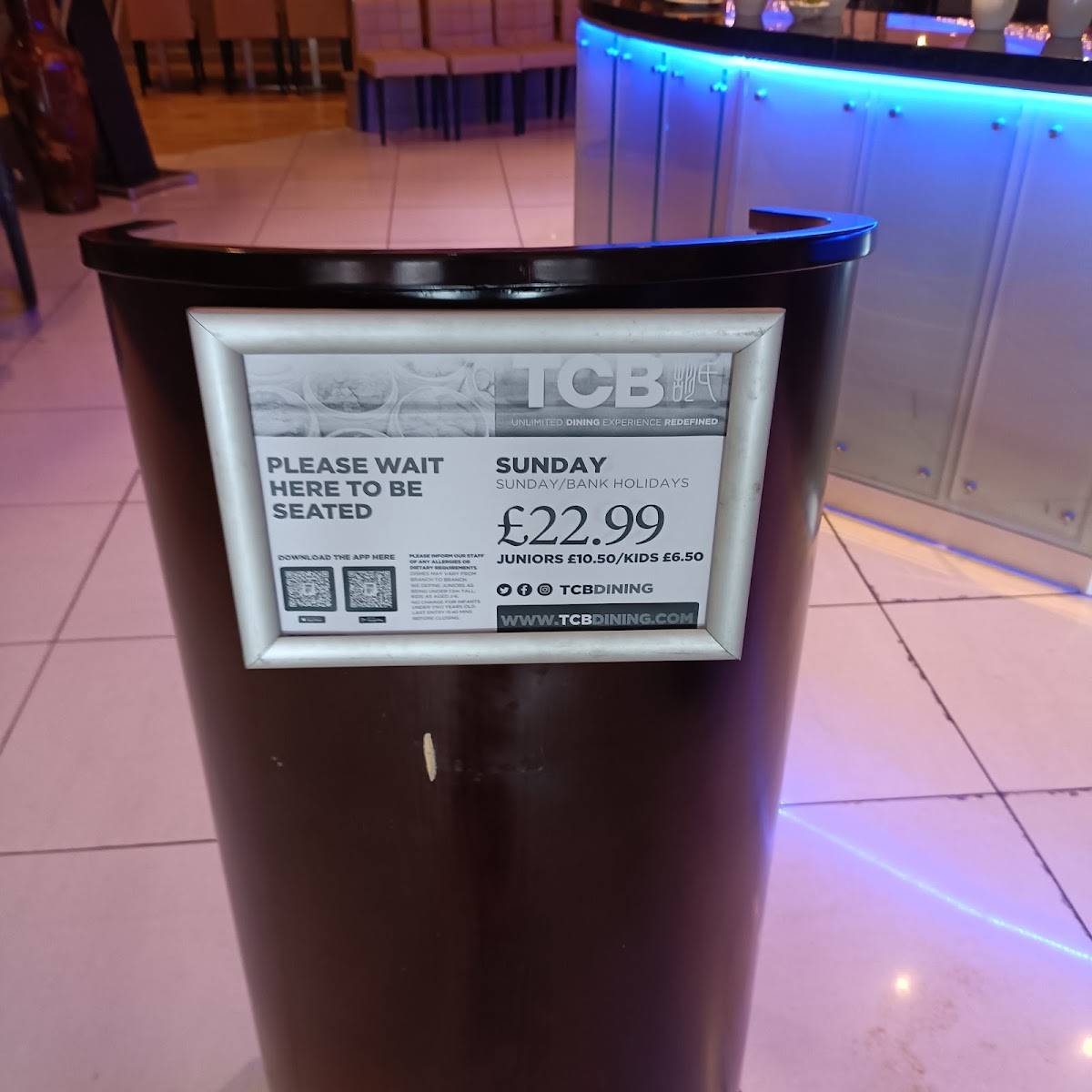 Menu at TCB Bolton - Unlimited Dining Experience restaurant, Bolton