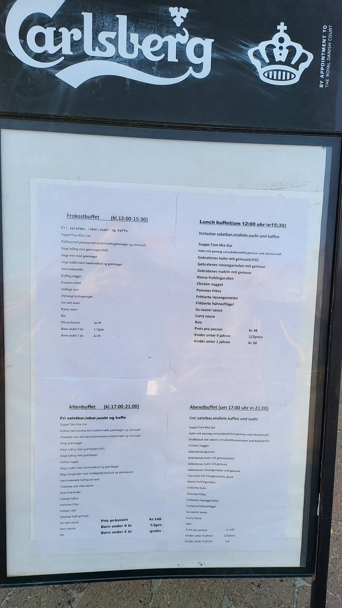 Speisekarte von Restaurant Thai Huset, Blåvand