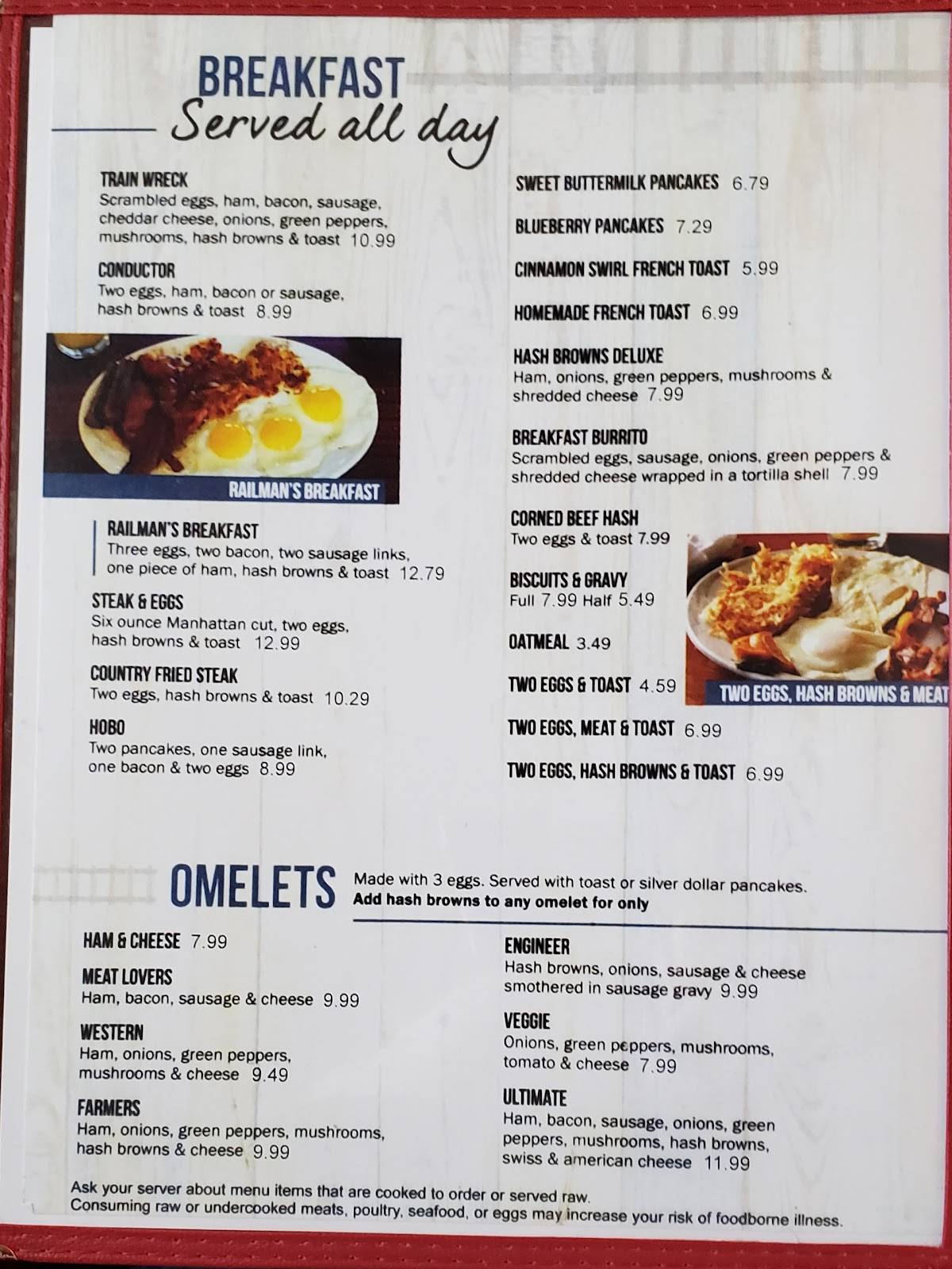 Menu at The Depot Restaurant, Grant