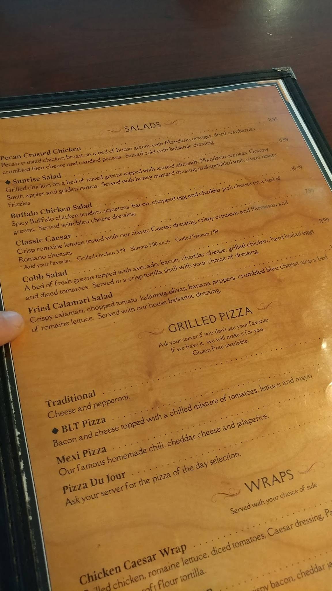 Menu at The Haversham restaurant, Westerly