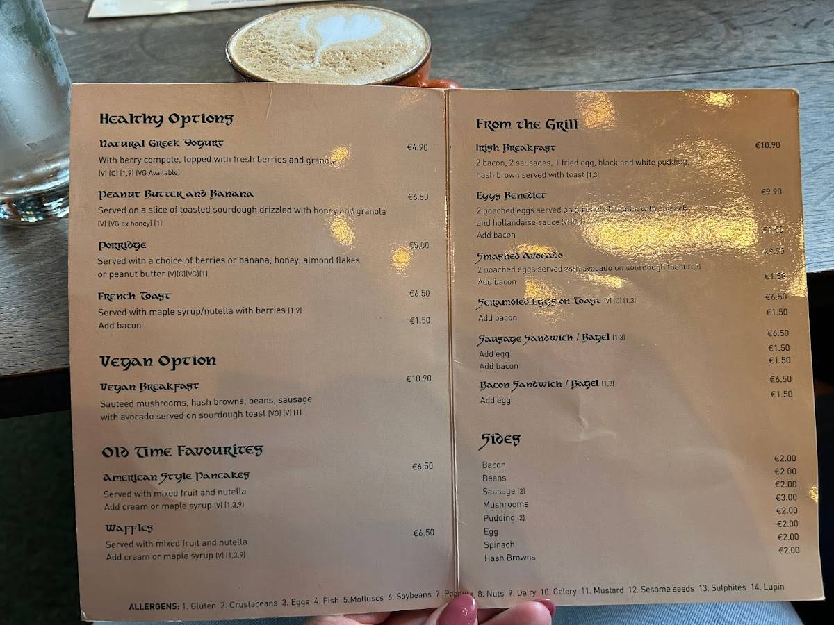 Menu at The Shire Bar & Cafe, Killarney