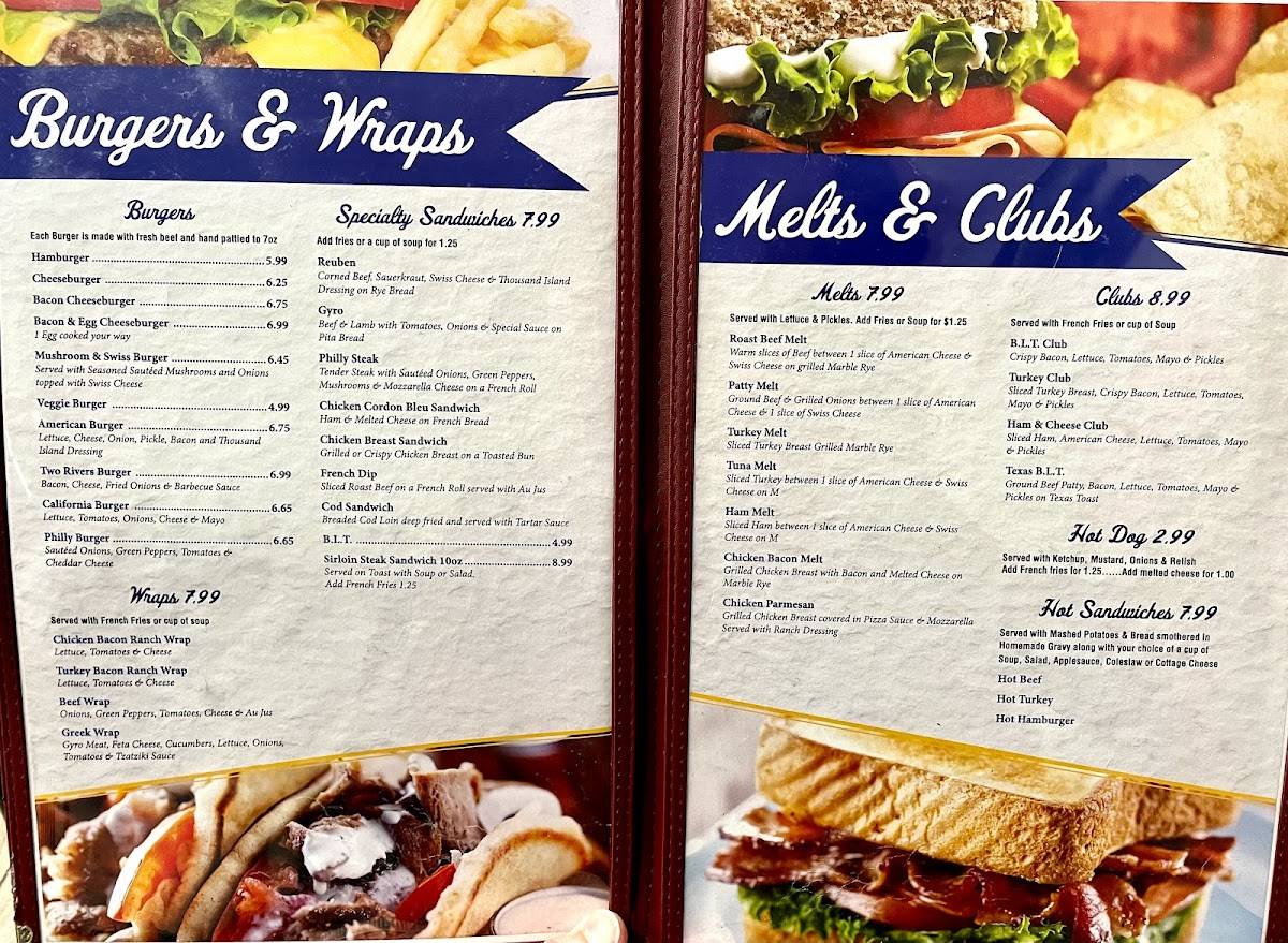 Menu at Two Rivers Family Restaurant, Two Rivers