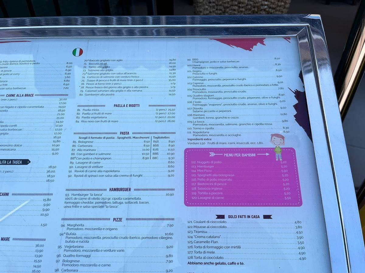 Menu at Restaurante La Tasca, Corralejo, Av. Ntra. Sra. del Carmen
