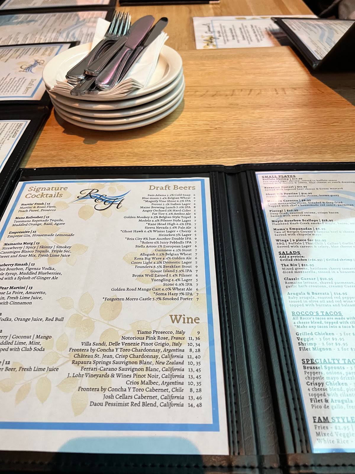 Menu at River & Henley Bar and Restaurant, New Milford