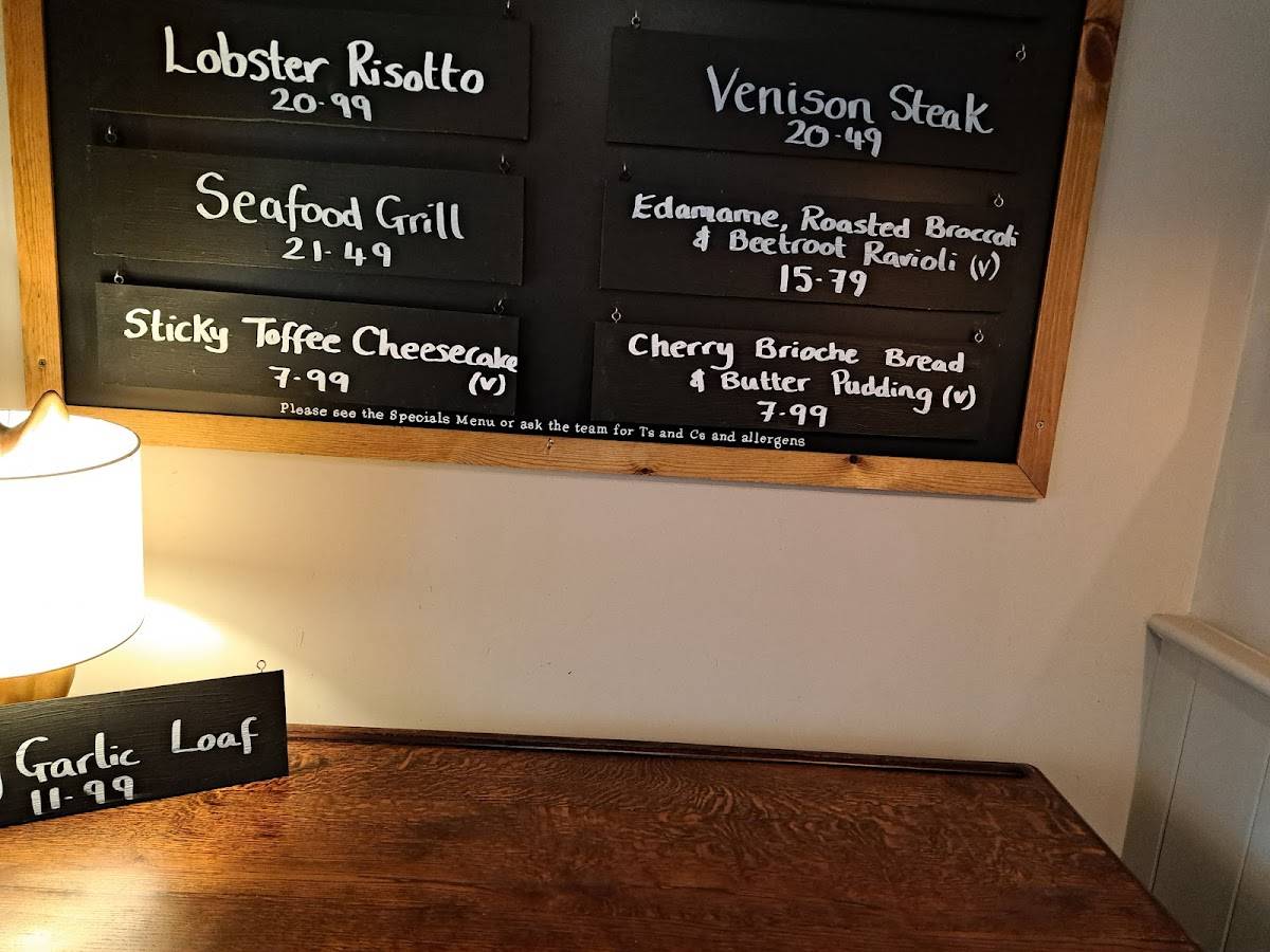 Menu at Riverside Inn pub & bar, Cound, Cound