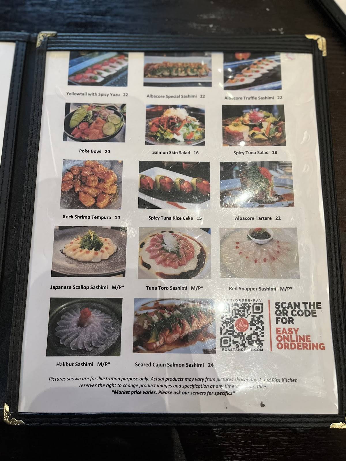 Menu at Roast & Rice Asian Fusion restaurant, Westlake Village
