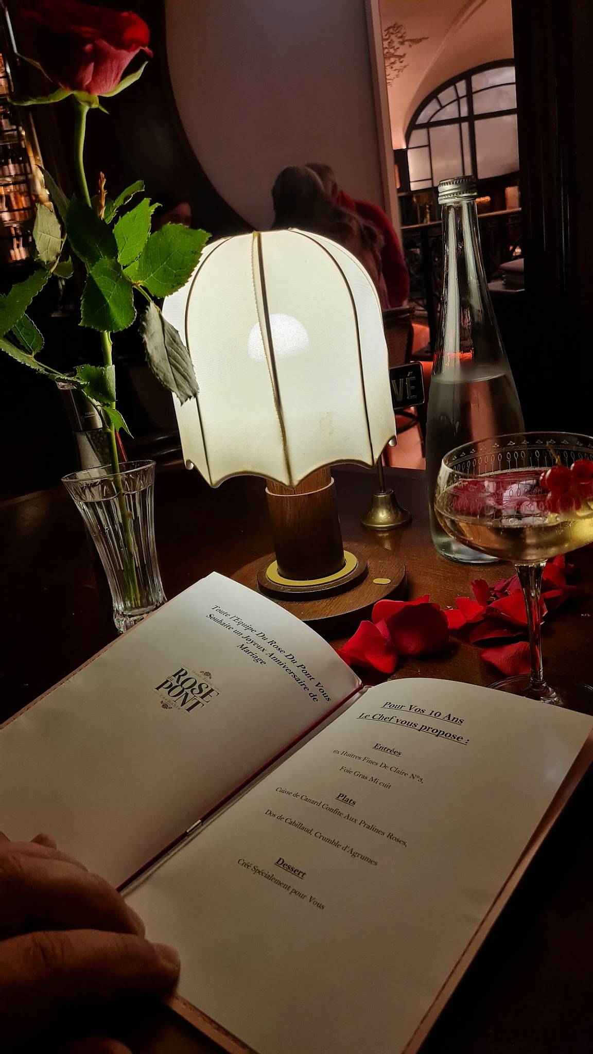 Menu at Rose Du Pont restaurant, Chamonix