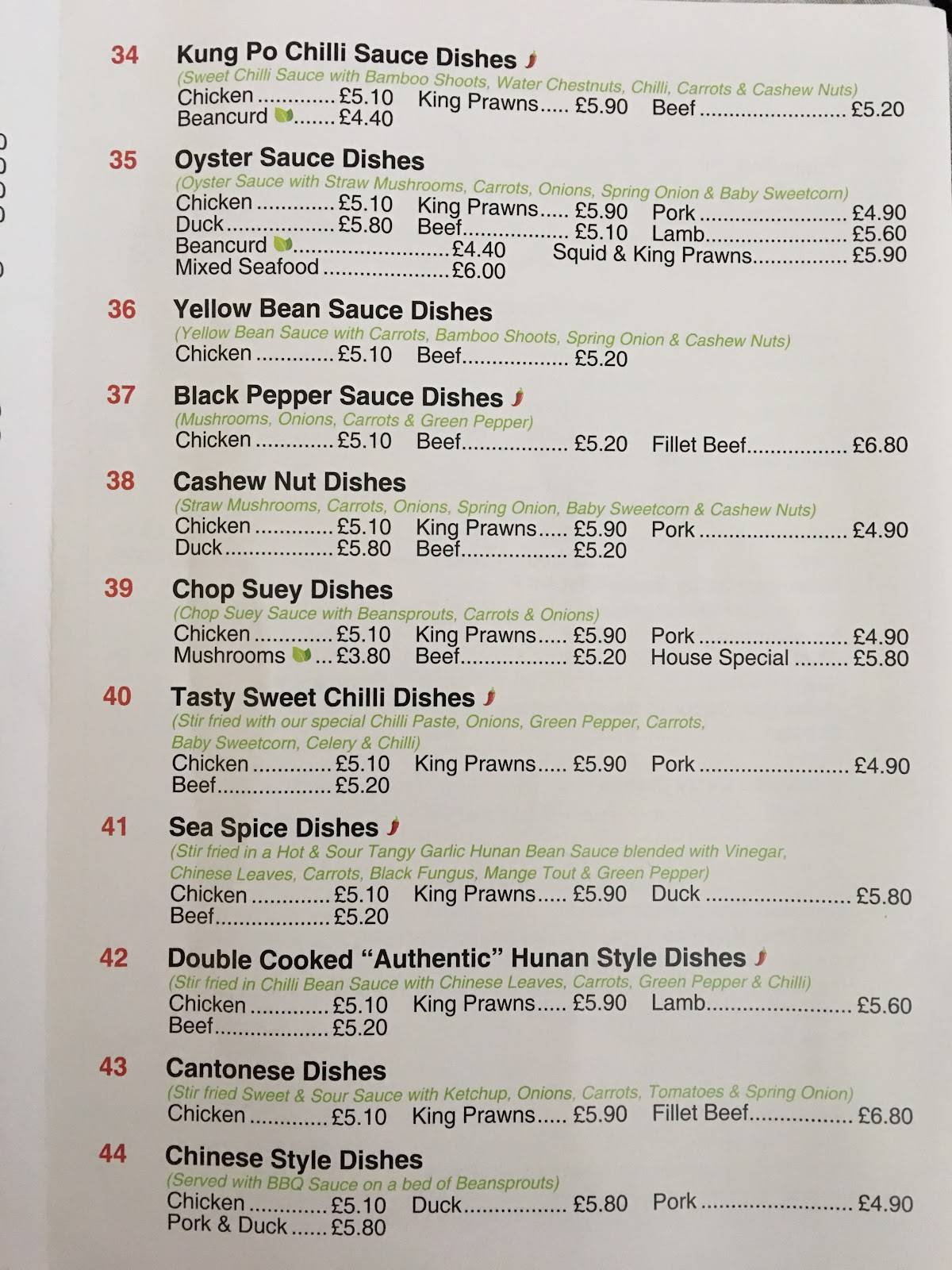 Menu at Royal Chef fast food, West Byfleet