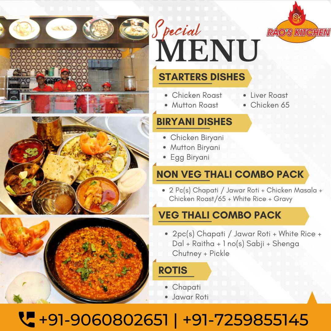 Menu at SK Rao's Kitchen, Kalaburagi