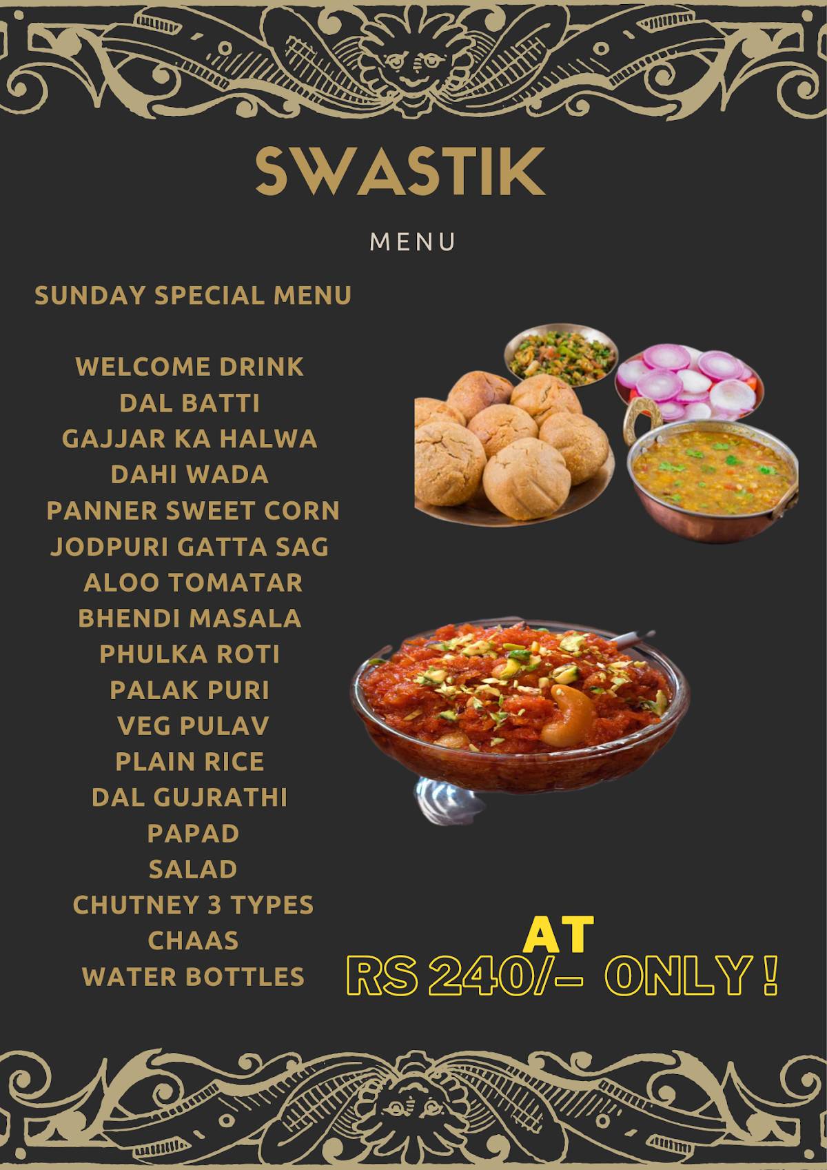 Menu at SWASTIK HOSPITALITY DINING HALL, Nashik