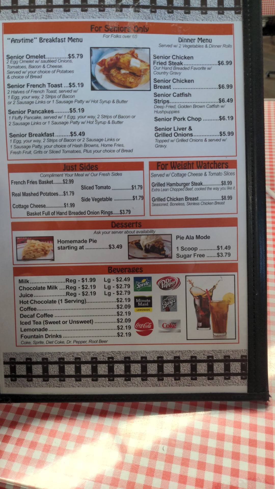 Menu at JR’s Cafe, Saginaw
