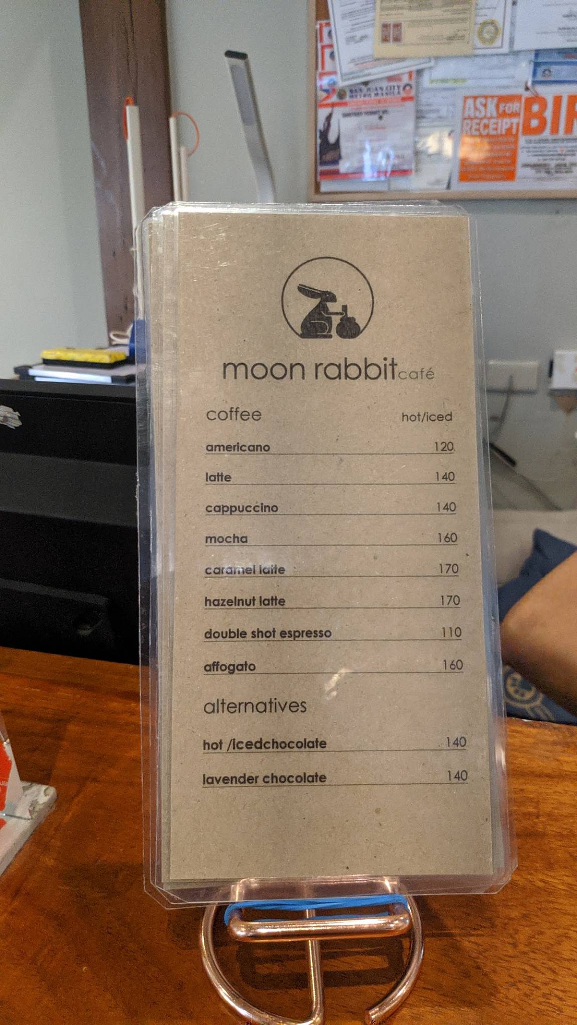 Menu at Moon Rabbit Cafe & Restaurant, San Juan