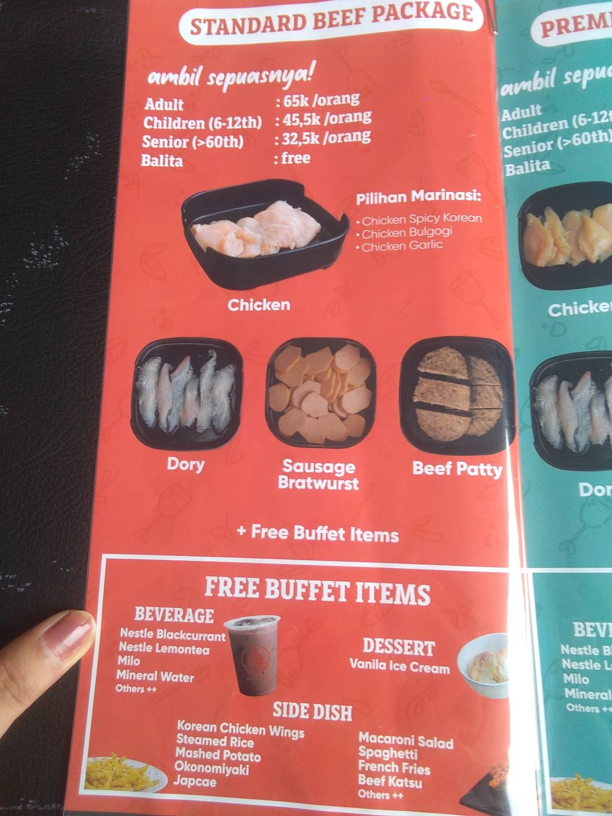 Menu at BongOBong Gejayan restaurant, Sendangadi