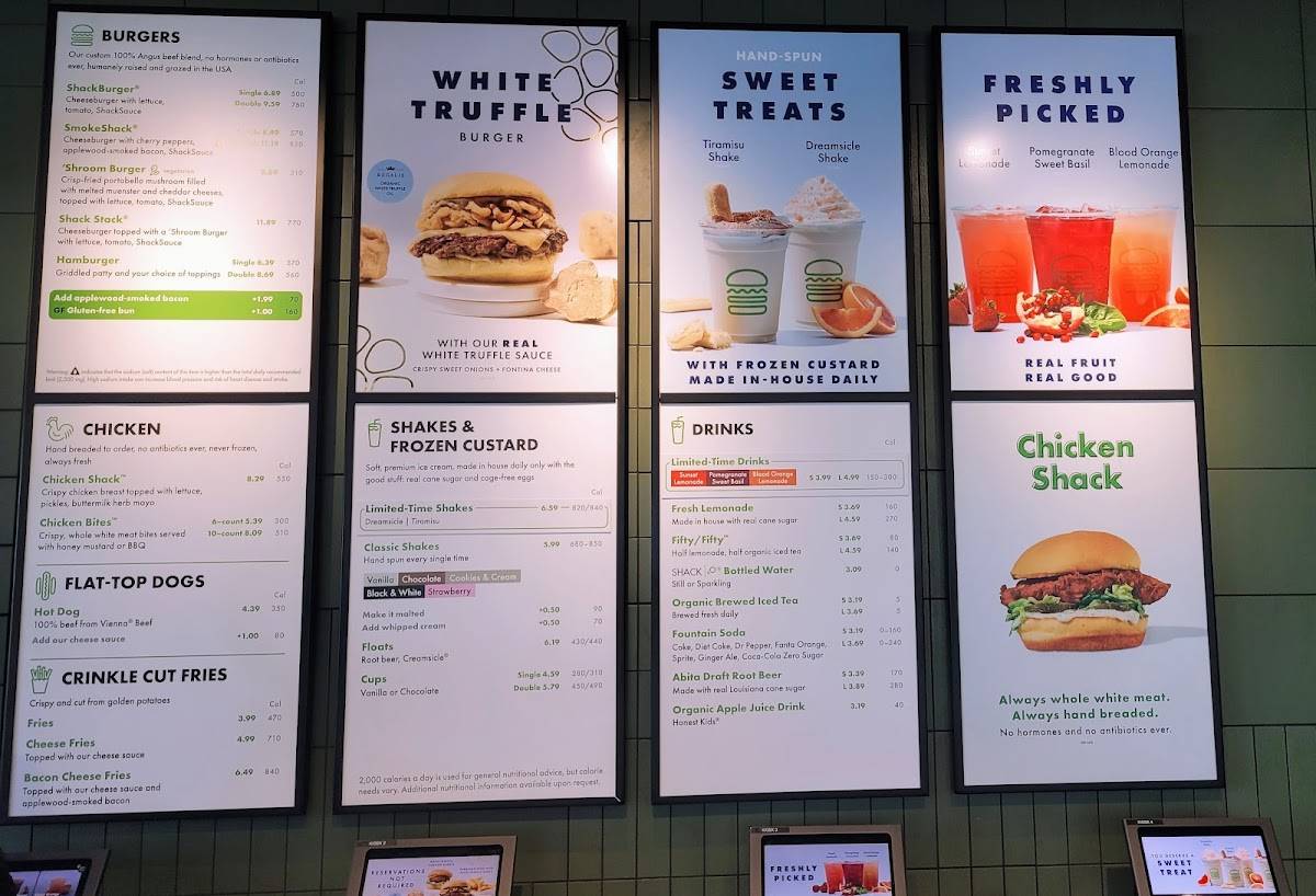 Menu at Shake Shack Bed-Stuy restaurant, New York City