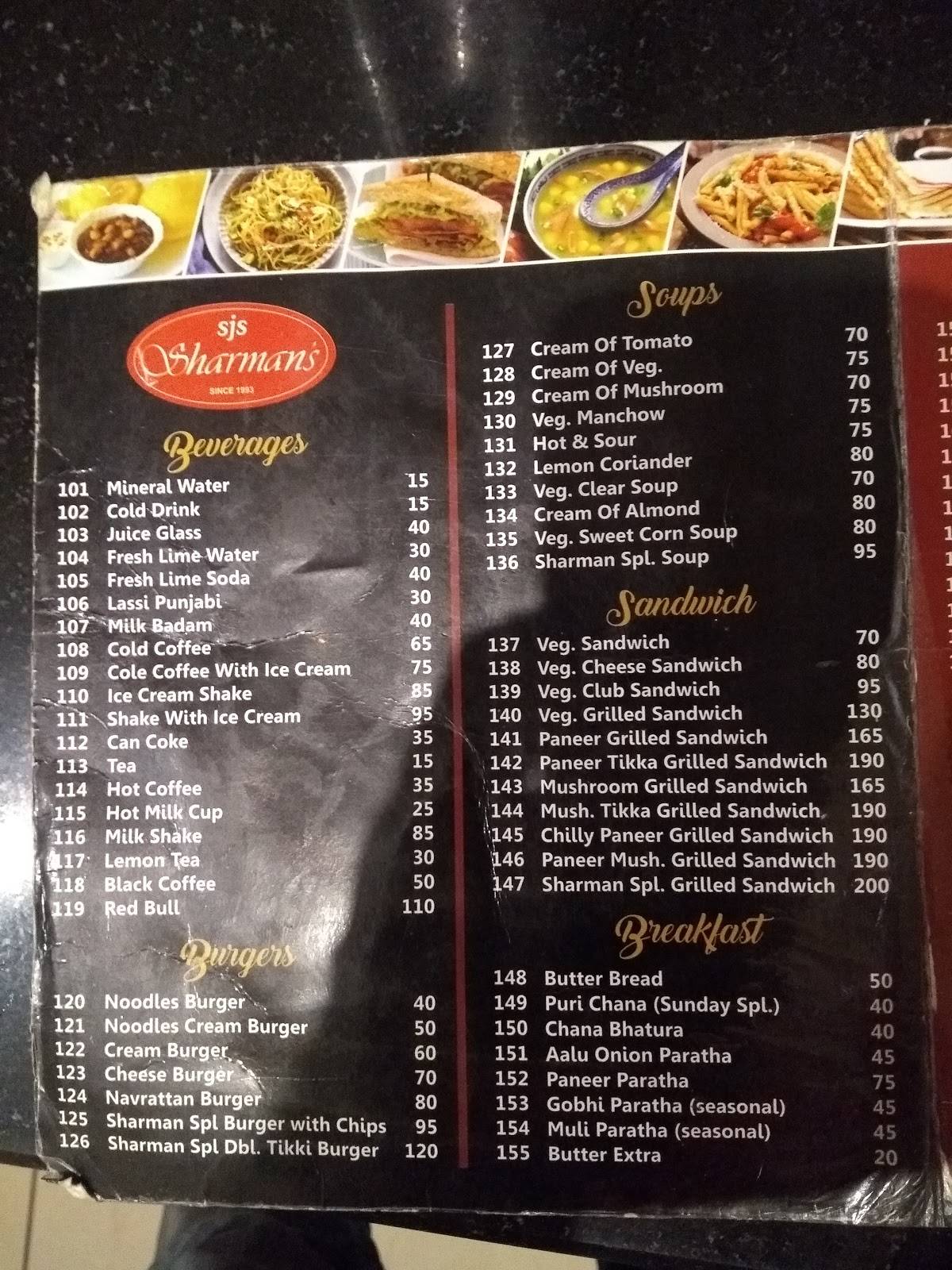 Menu at Sharman Jain Sweets & Restaurant, Nihal Singh Wala, Barnala ...