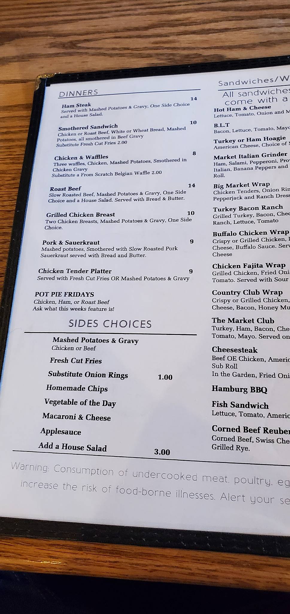 Menu at Silver Moon Shop and Dine restaurant, Lewisburg