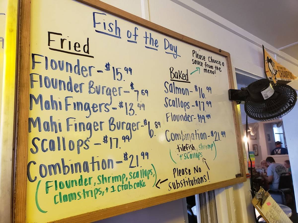 Menu at Smitty's Clam Bar, Somers Point