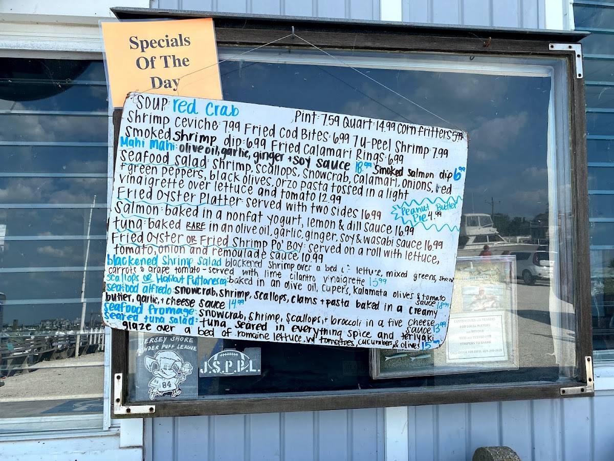 Menu at Smitty's Clam Bar, Somers Point