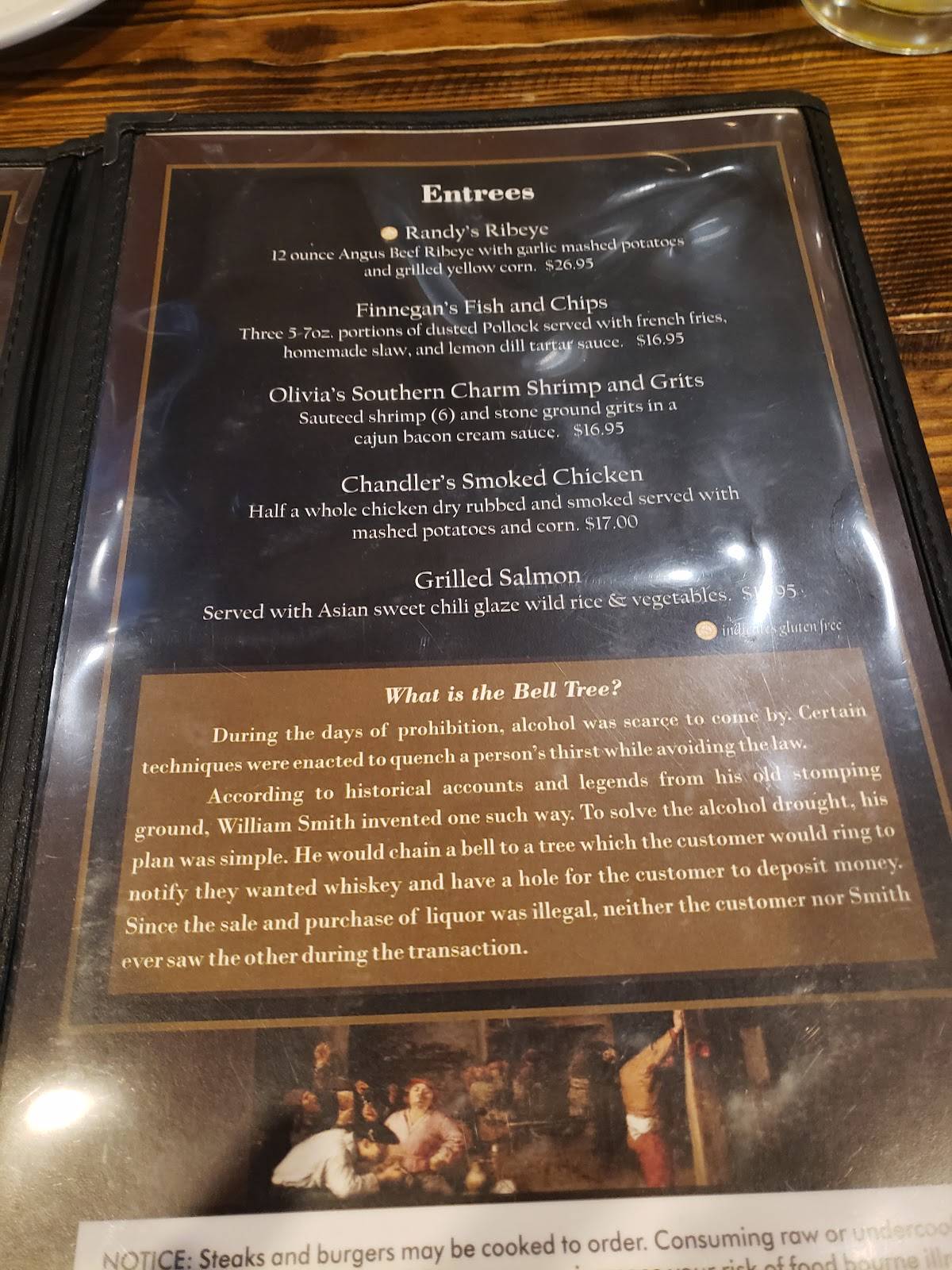 Menu at The Bell Tree Tavern pub & bar, Southern Pines