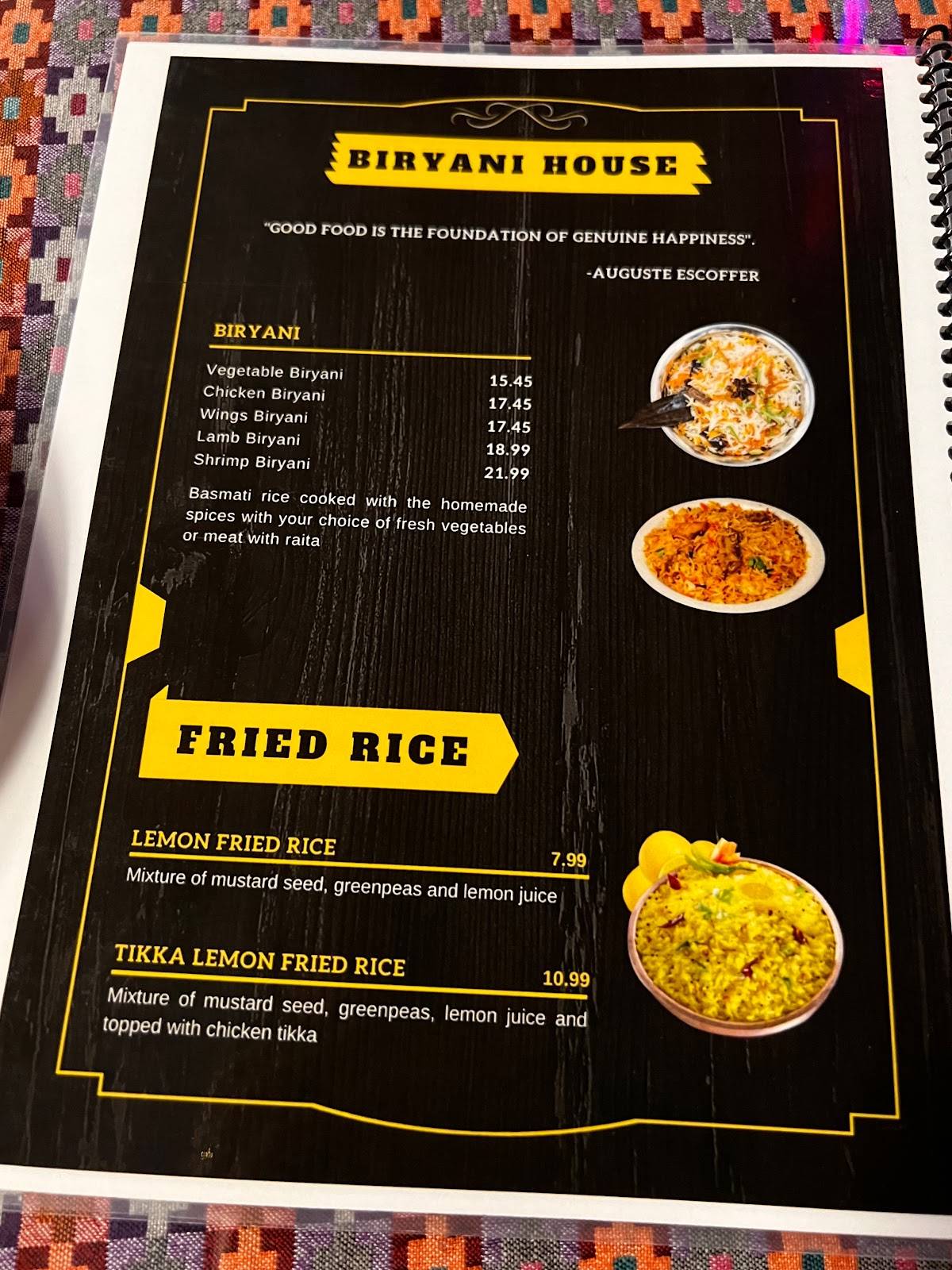 Menu at Spice Up, House of Indian Cuisine restaurant, Honolulu