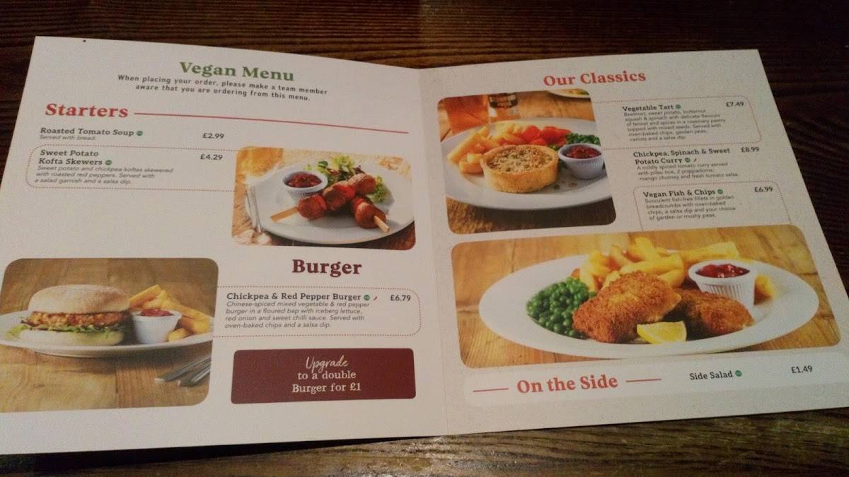 Menu at Sycamore Farm - Farmhouse Inns pub & bar, Burnley
