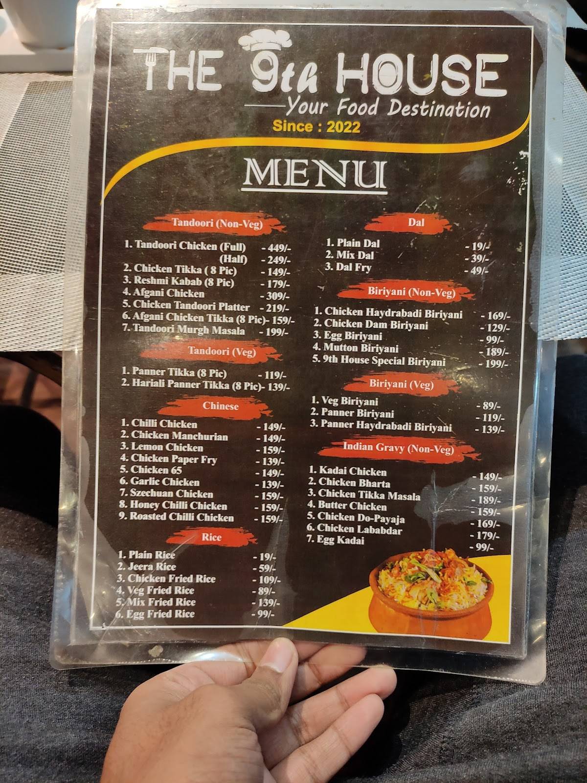 Menu at THE 9th HOUSE- Your Food Destination, Maynaguri