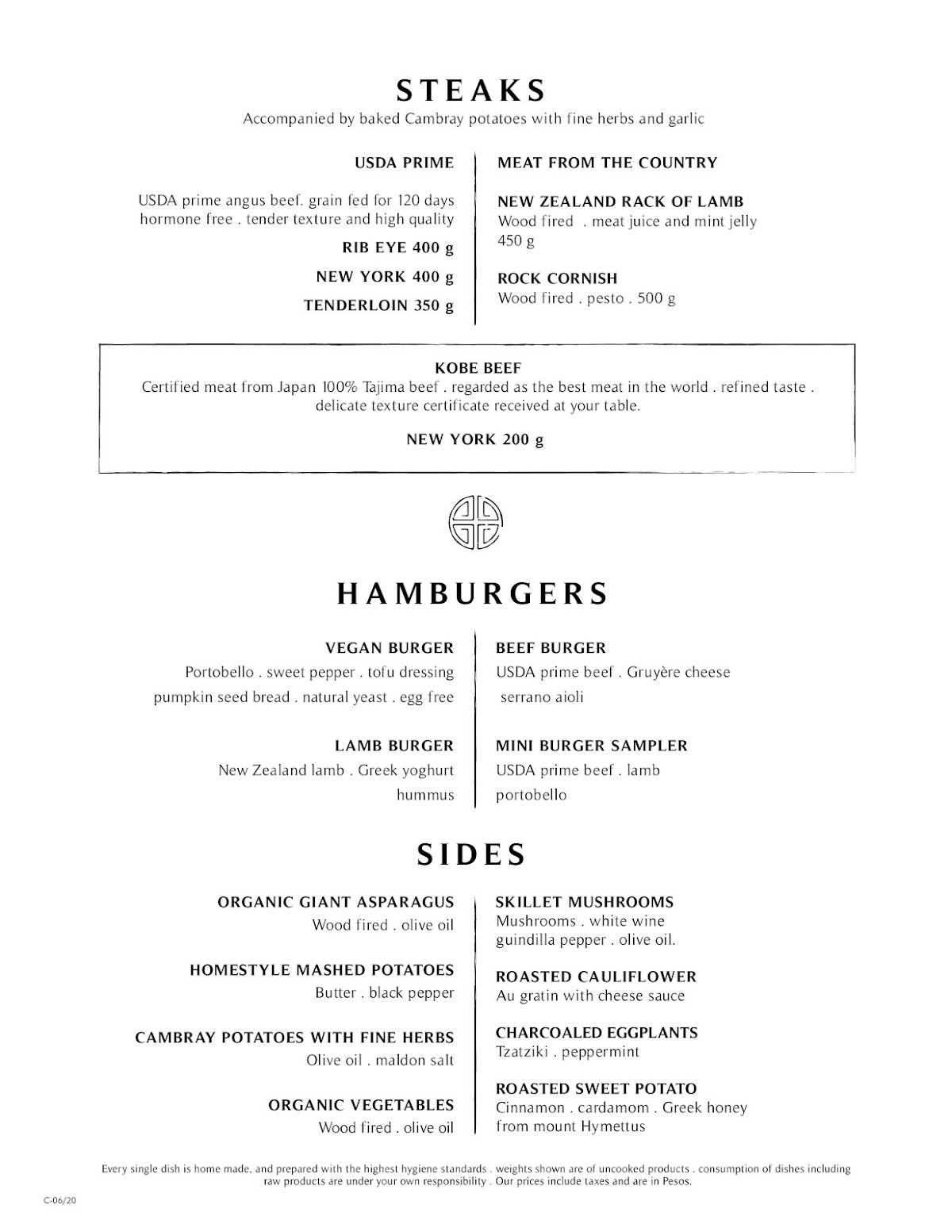 Menu at Taboo Mediterranean Restaurant in Cancun, Cancún, Blvd. Kukulcan Km 13.5
