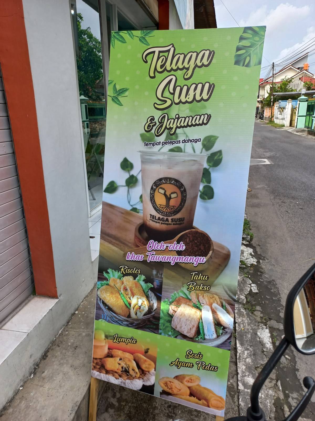 Menu at Telaga Susu cafe, Yogyakarta