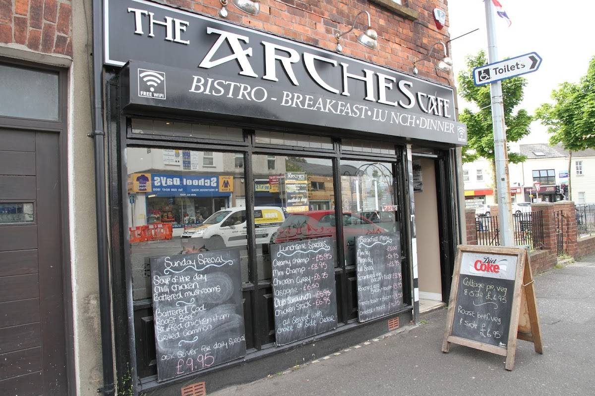 Menu at The Arches Cafe, Belfast