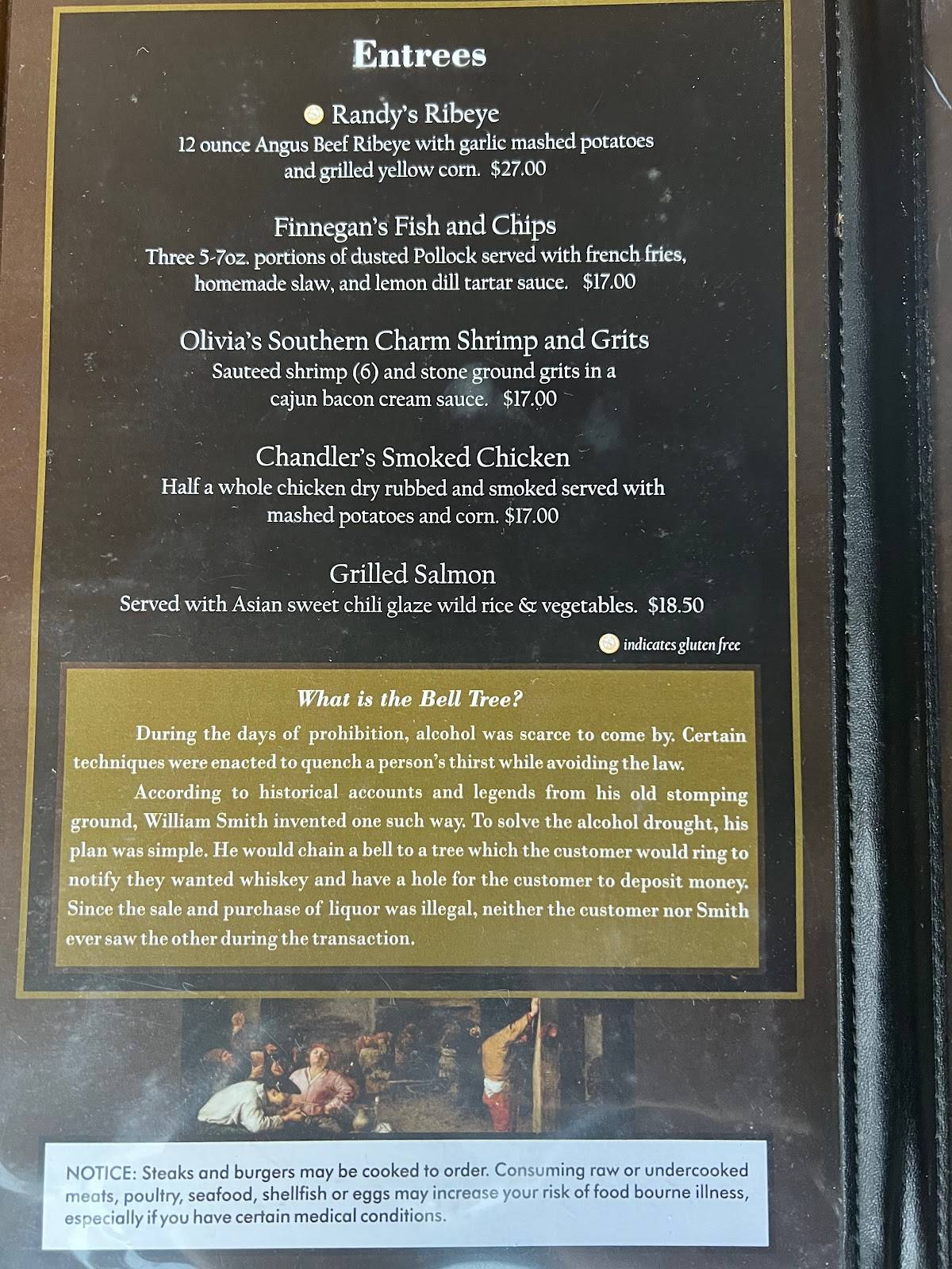 Menu at The Bell Tree Tavern pub & bar, Southern Pines
