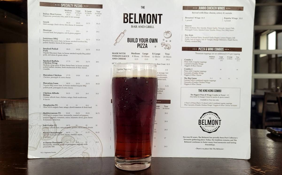 Menu at The Belmont Port Colborne restaurant, Port Colborne
