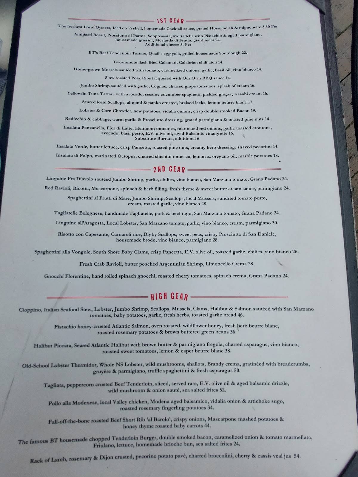 Menu at The Bicycle Thief pub & bar, Halifax